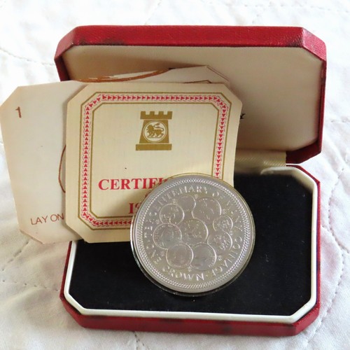 ISLE OF MAN 1979 MANX COINAGE ANNIVERSARY SILVER PROOF CROWN - boxed ...