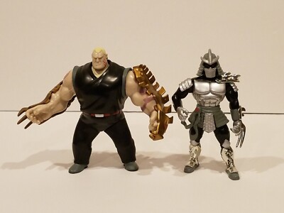 TMNT 2003 Hun & Armorized Shredder Action Figures Teenage Mutant Ninja ...