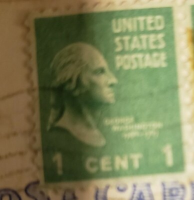 Rare!!!! Vintage Collectable. George Washington 1 Cent Stamp 1789-1797 ...