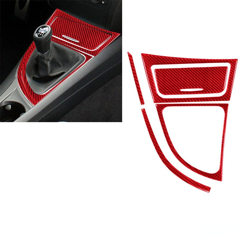 39PCS Red Carbon Fiber Full Kits Sticker Set For BMW 1 Series E82 ...