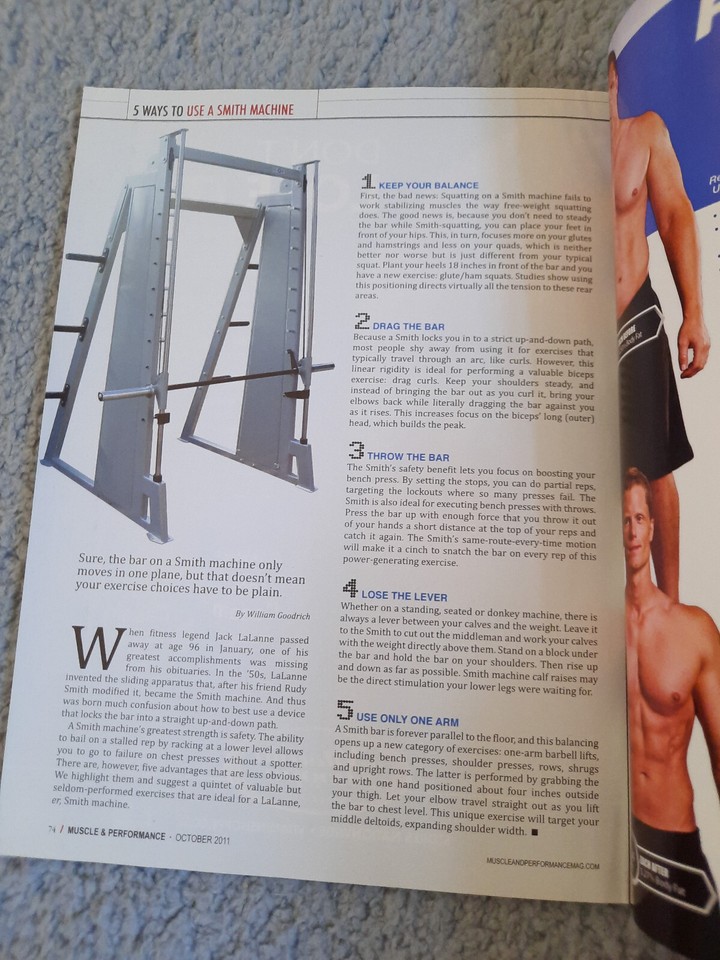 Muscle & Performance Magazine, October 2011. Bodybuilding, Smith ...