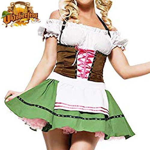 German Beer Girl Costume Bar Maid Bavarian Wench Oktoberfest Fancy ...