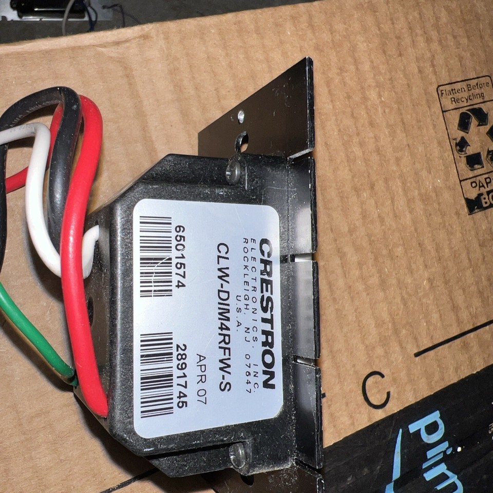 Crestron CLW-DIM4RFW-S InfiNET Wall Box Dimmer 4 Button Keypad | eBay