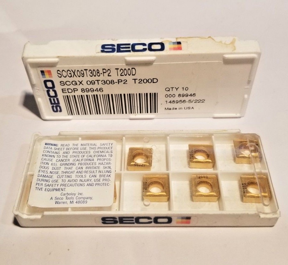SCGX 09T308 P2 T200D SECO *** 10 INSERTS *** FACTORY PACK *** | eBay