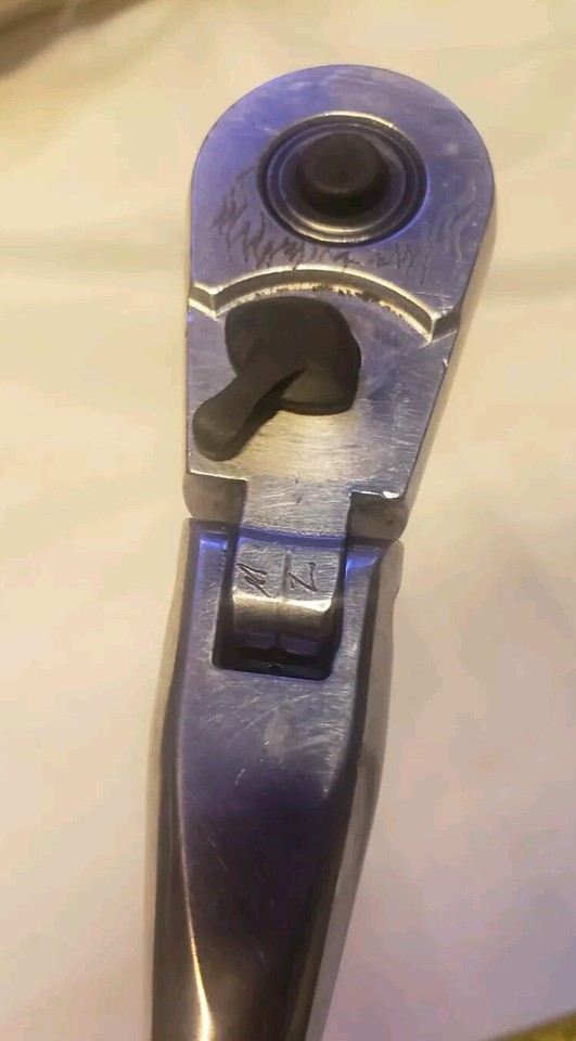 Engraved Craftsman 3/8" Drive Full Polish Offset Flex Head Ratchet USA ...