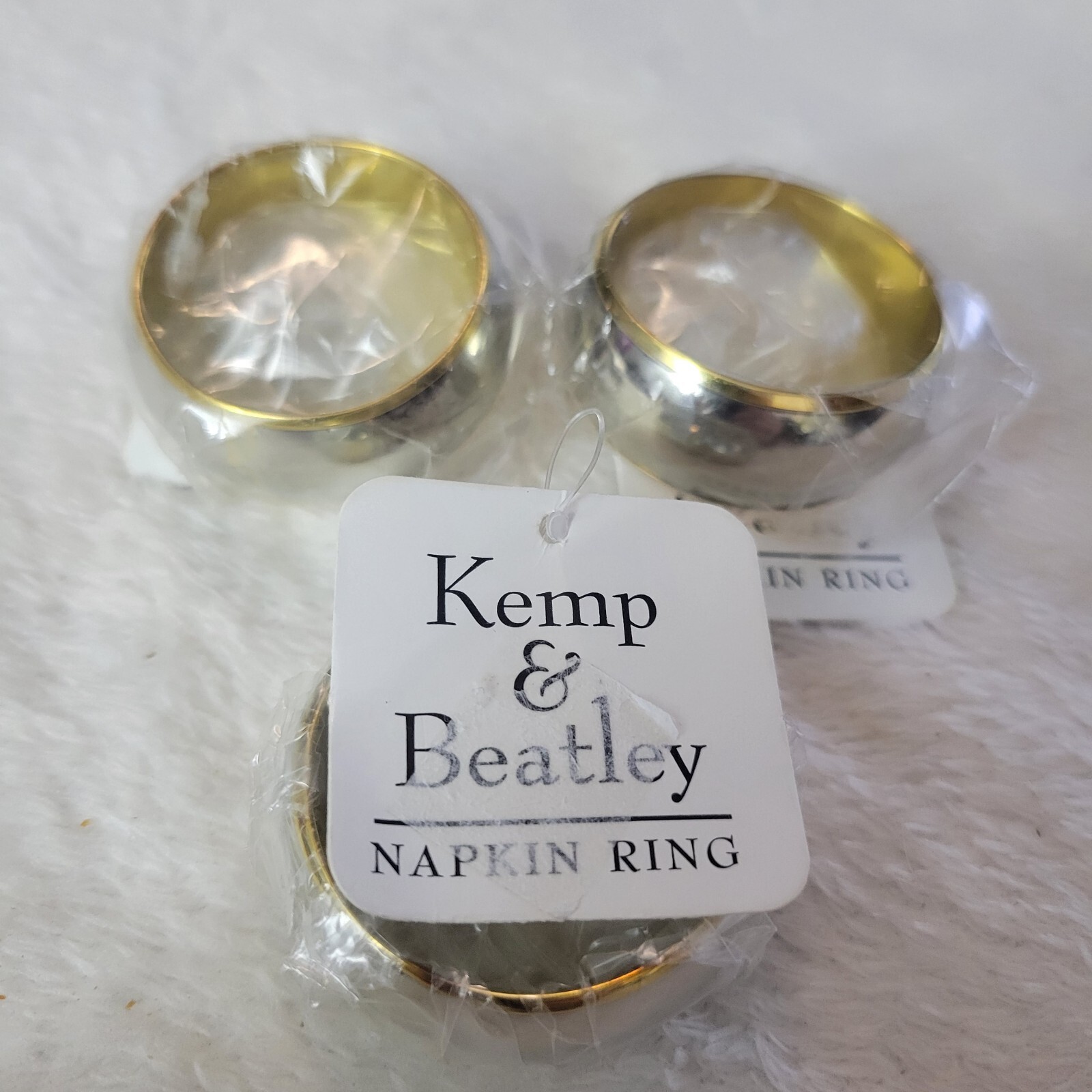 Lot Of 3 Kemp And Beatley Napkin Rings Gold And Silver Tone Excellent ...