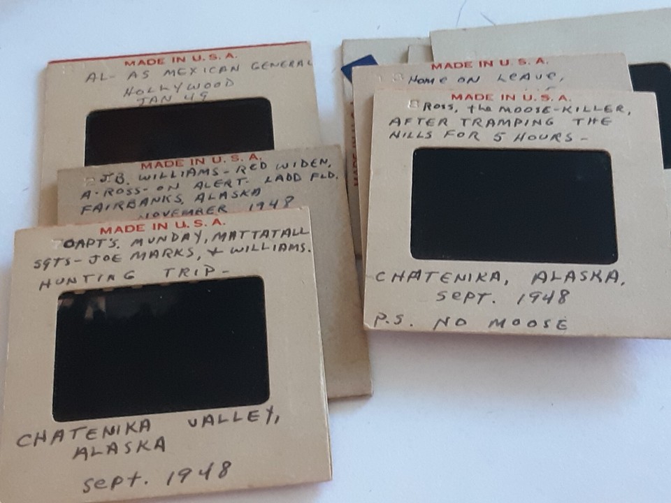 Lot Of 12 Military 1948 - 49 Alaska Kodachrome Slides / Red Boarder ...