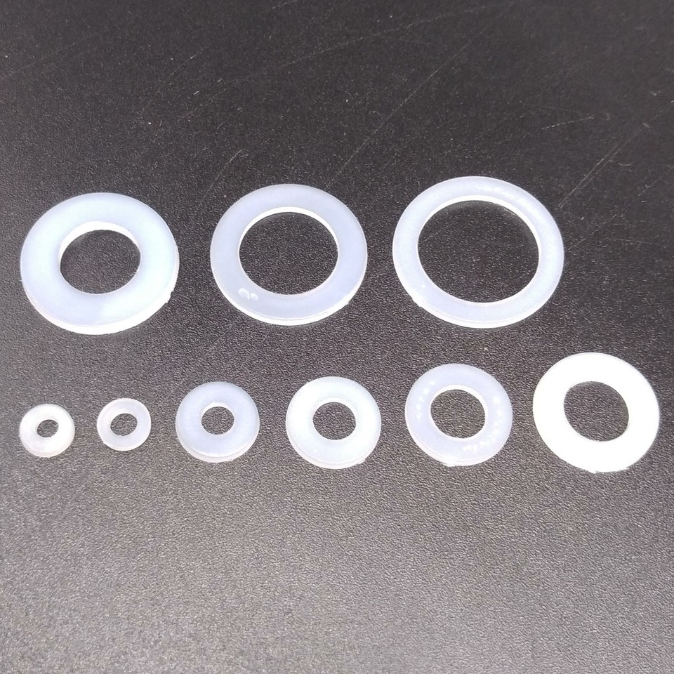 1500pcs White Nylon Flat Washers Assortment Kit | eBay