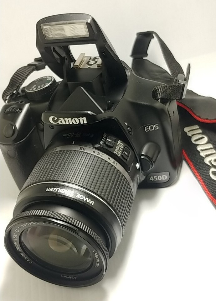 CANON EOS 450D 12.2MP Camera w/Canon EF-S 18-55 zoom Lens | eBay