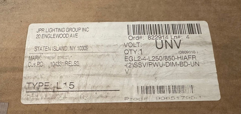 H.E. WILLIAMS TYPE L15 #EGL2-4L2-850-H1AFR2SSV-PWU-DIM-BD-UN | eBay