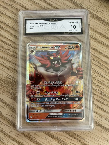 Incineroar GX 27/149 SM Base Set HolO Gem MT Condition GMA 10 Graded | eBay