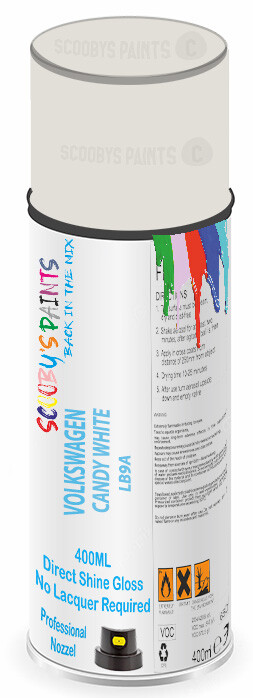For Vw Candy White Lb9A Paint Spray Amarok,Caddy,Golf,Tiguan,Touareg ...