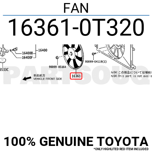 163610T320 Genuine Toyota FAN 16361-0T320 | eBay