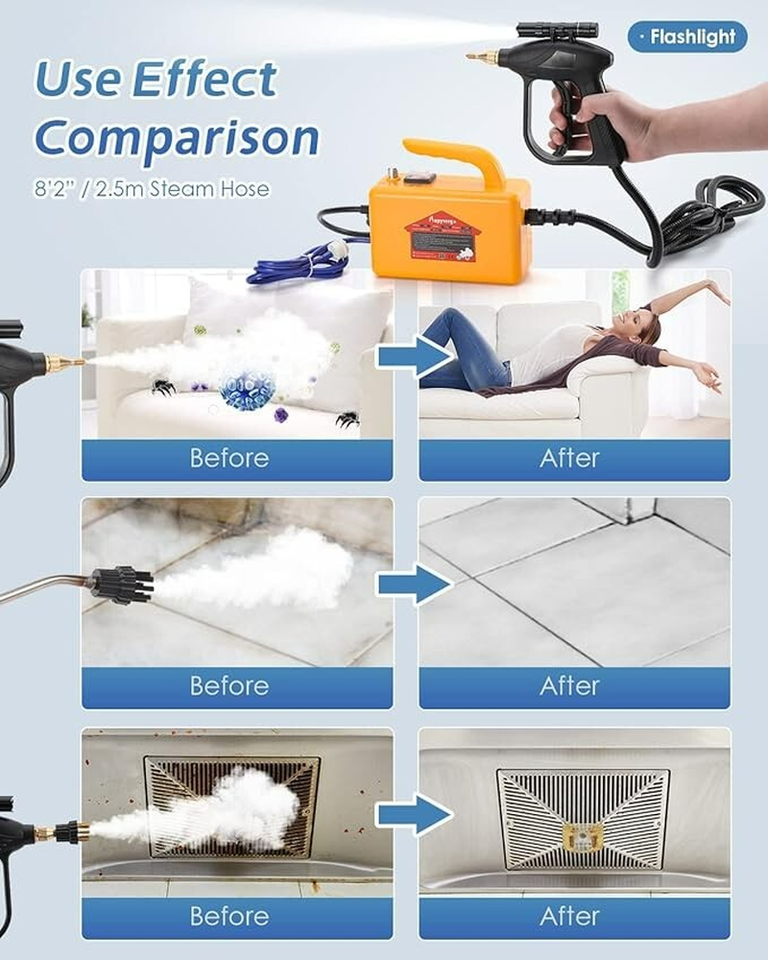 Car Engine Steam Cleaner High Pressure Steamer Cleaning Grout Tile Auto ...