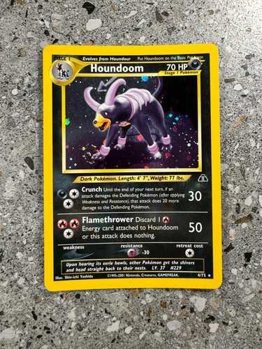 Pokemon TCG Cards Houndoom 4/75 Neo Discovery Holo Rare * SWIRL * | eBay