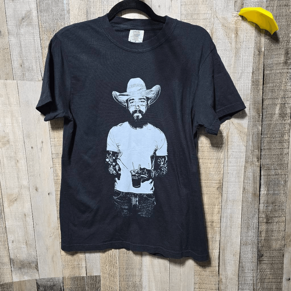 Comfort Colors Black Cowboy Post Malone Country Music & Concert Graphic ...