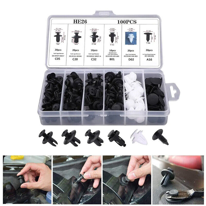 Car Fasteners Clips Uolor 890Pcs Car Bumper Retainer Clips Plastic ...