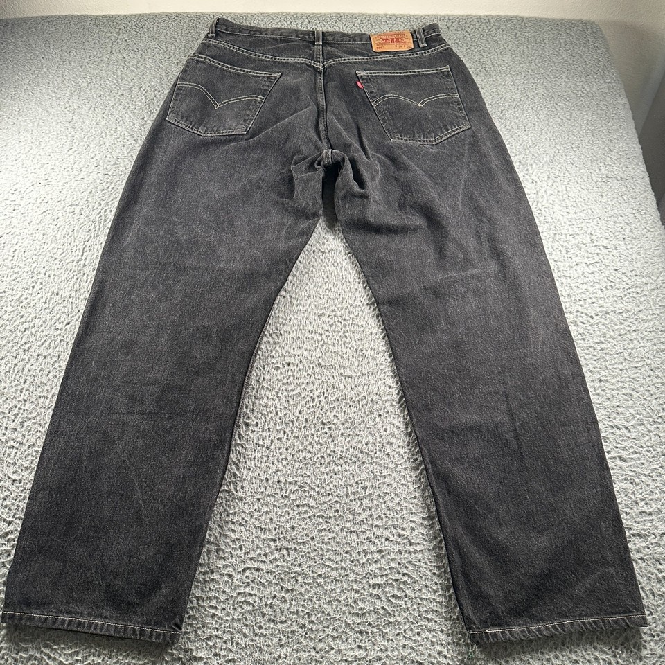 Vtg '02 Levis 569 Jeans Mens 36x32 Black Loose Straight Baggy Y2K ...