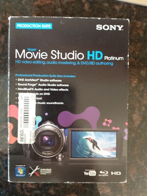 Sony Vegas Movie Studio HD Platinum Video Editing Audio Software In Box ...