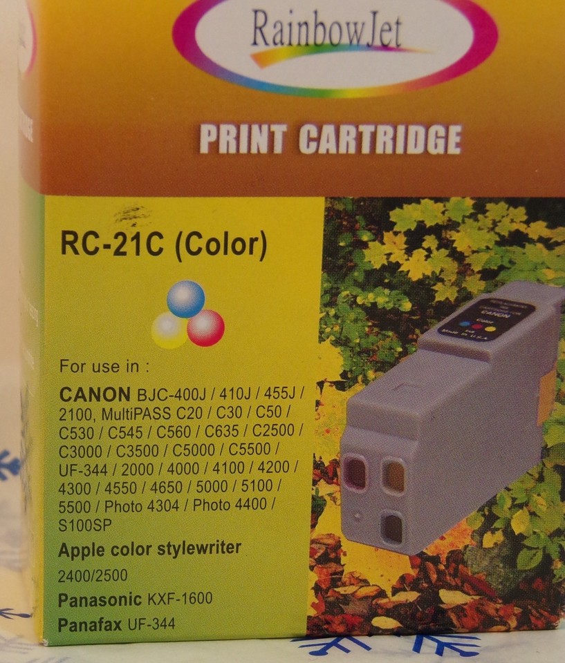 RainbowJet RC-21C Color Inkjet Print Cartridge New Sealed Expired | eBay