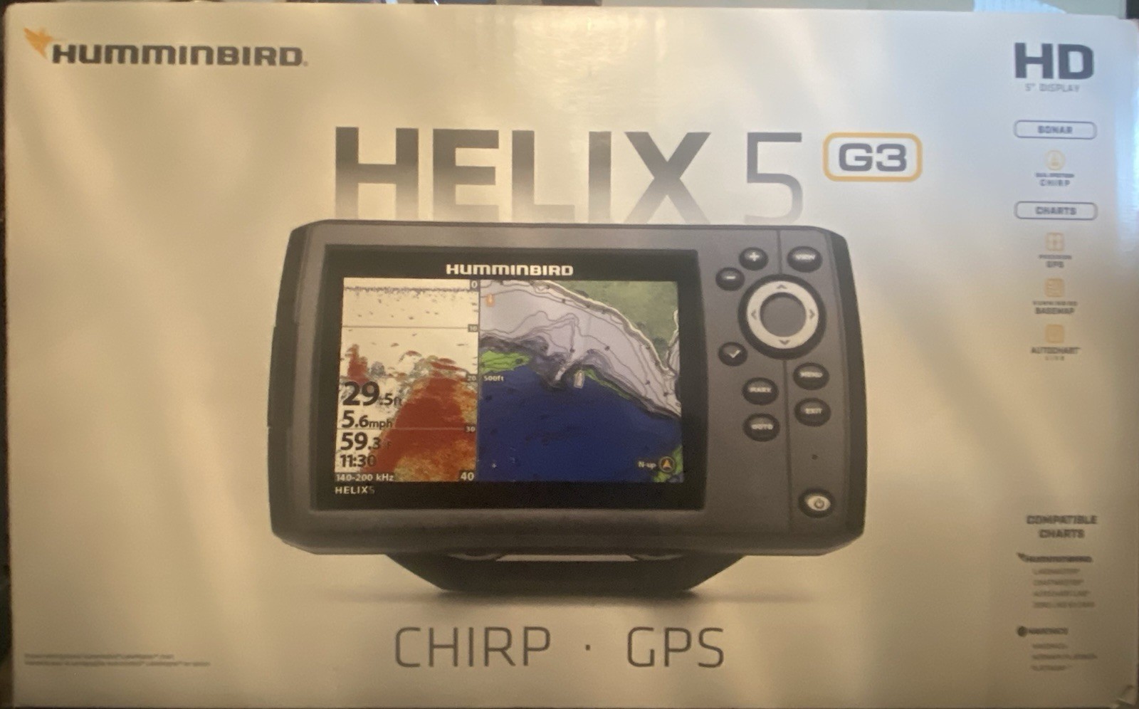 Humminbird HELIX 5 CHIRP GPS G3 Fish Finder (411660-1) | eBay