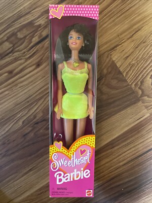 Vintage Sweetheart Barbie Brunette 18610 Mattel 1997 Yellow Dress - NEW ...