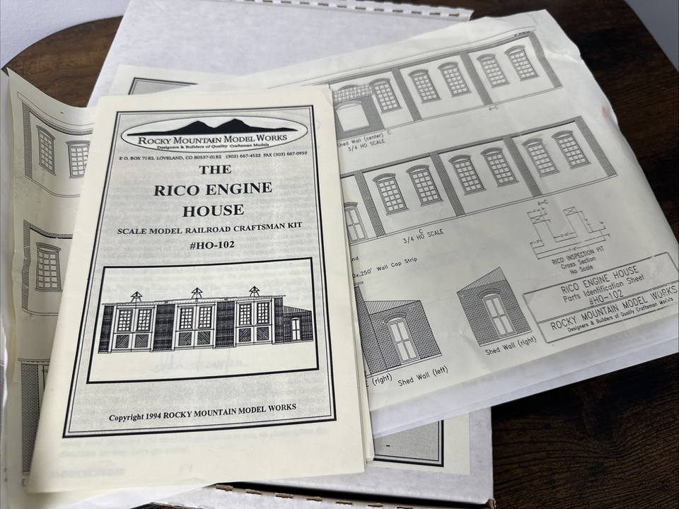 Rocky Mountain Model Works HO Scale Kit #HO-102 Rico Engine House ...