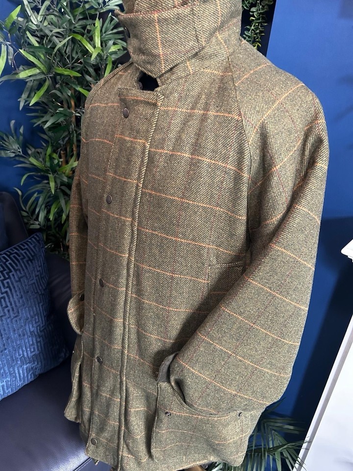 Rydale Made In England Tweed Hunting Coat Jacket Mens 3XL Green Wool ...
