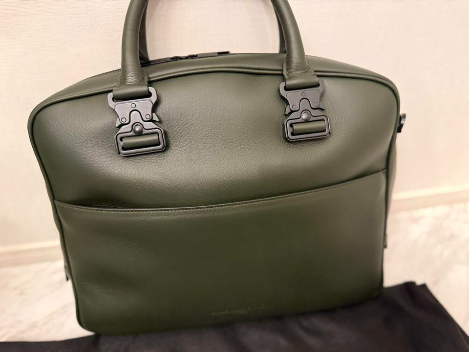 AUDEMARS PIGUET Business Bag Genuine Leather Dark Green F/S Direct from ...