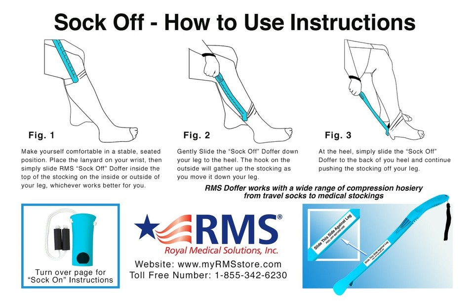RMS Sock On / Sock Off Kit for Putting on and Removing Socks/Stockings ...