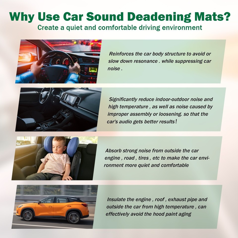 4M SOUND DEADENING PROOFING CAMPER VAN VW CAR BUTYL DEAD MAT·FOIL AUDIO ...