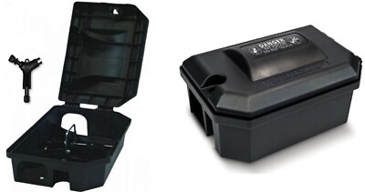 2 Strong Rat Station Boxes with 2 snap traps - killer for rats without ...