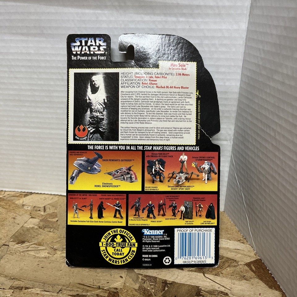 Star Wars The Power Of The Force Han Solo in Carbonite Block ...