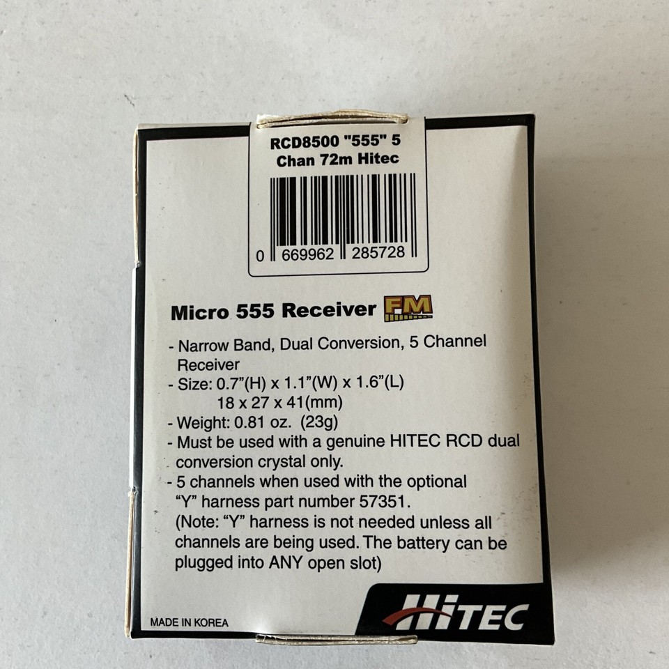 HITEC MICRO 555 FM DUAL CONVERSION 72MHz NEW IN BOX | eBay