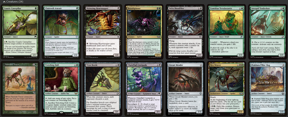 The Swarmweaver MTG EDH Commander Deck, Tribal Insect & Spiders! | eBay