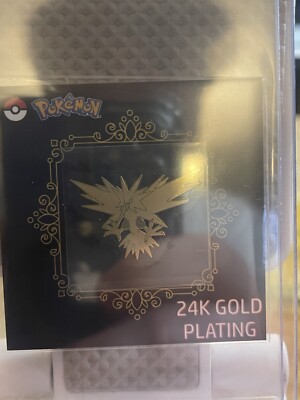 Pokemon Zapdos Candy Stickers Korean Striking 24k Gold Plating Sticker ...