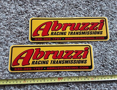 Lot of 2 Abruzzi Racing Transmission Racing Decals Stickers NHRA Street ...