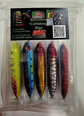 5-Pack Catfish Demon Dragon Style Rattle Line Peg Floats For Santee ...