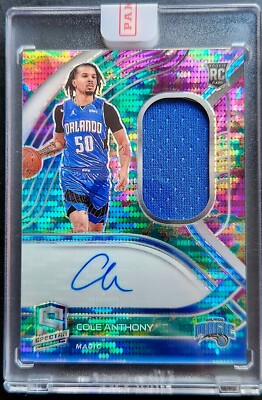 COLE ANTHONY 2020-21 PANINI SPECTRA CELESTIAL AUTO PATCH #16/99 👍😀👌 | eBay