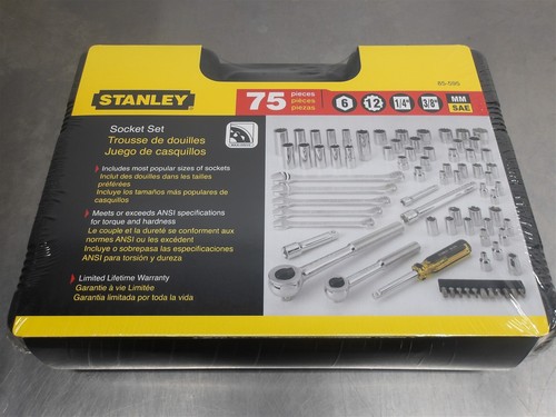 1 NEW! Stanley 75pc Socket Set 85-595 | eBay