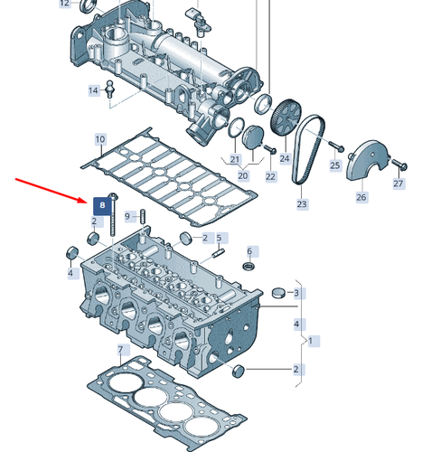 SKODA SUPERB MK3 Cylinder Head Bolt WHT007089 | eBay