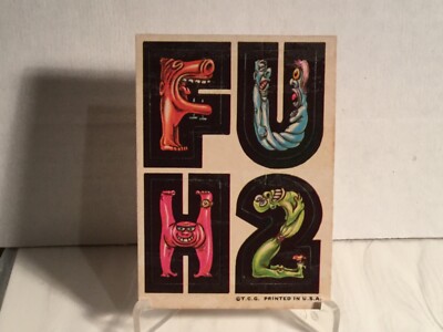 1967 Topps Nutty Initials Sticker The Letters FUH2 - Monster Letters | eBay
