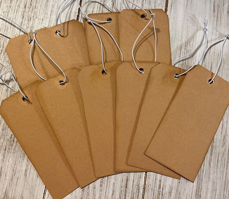 10 Handmade Junk Journal Tags Ledger Receipt Hang tags Embellishments ...