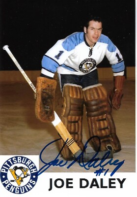JOE DALEY Authentic Signed Autograph Pittsburgh Penguins NHL 4X6 Hockey ...