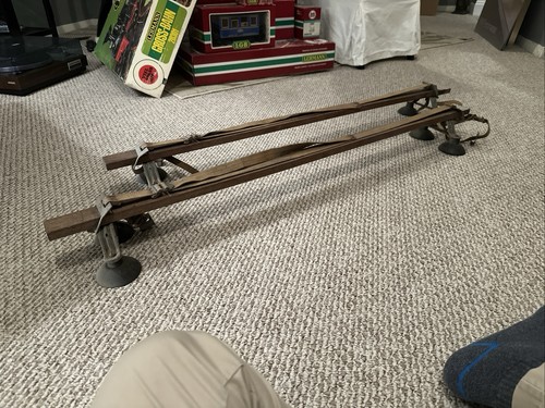 Vintage 1900s Car Oak Wood Roof Racks Skis Luggage Woody Rat Rod Custom ...