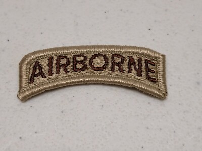 US ARMY AIRBORNE Desert DCU TAB DT Military Patch NSN 8455-01-527-6534 ...