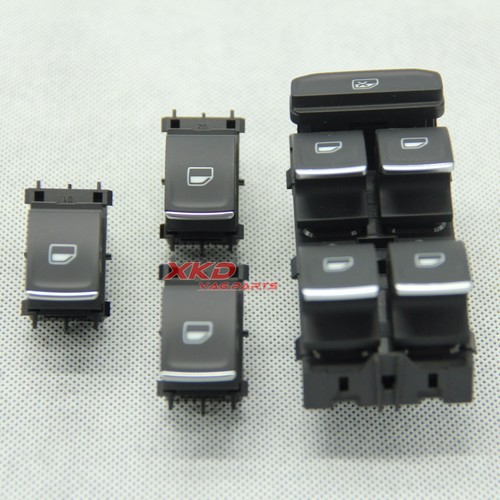 Chrome Glass Lifter Window Regulator Switch Kit For VW Golf MK7 2015 ...