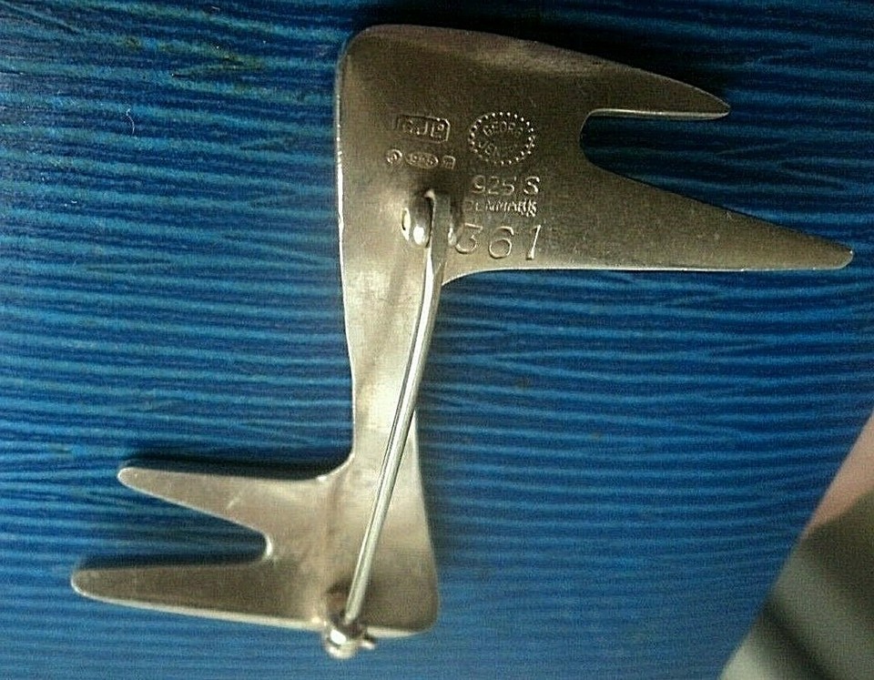 Georg Jensen Danish 361 Silver Modernist Brooch - London Import ...