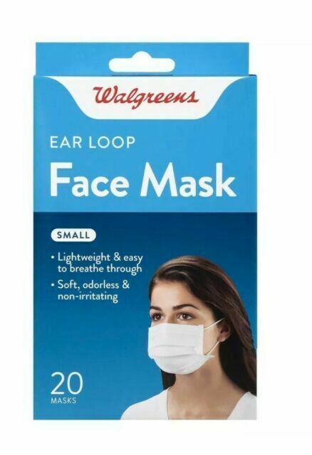 Walgreens 320926 Ear Loop Face Masks Small - 20 Count for sale online ...