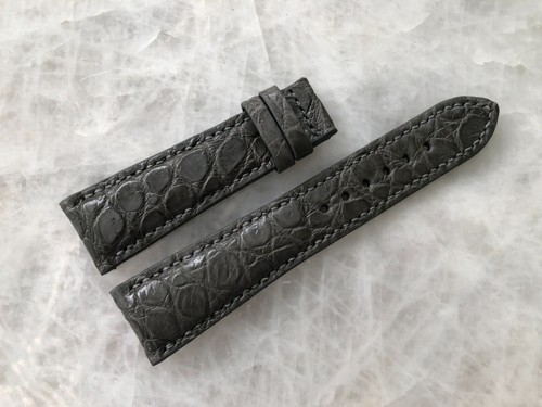 22mm/18mm Gray Alligator Crocodile Embossed Leather Watch Strap Band | eBay